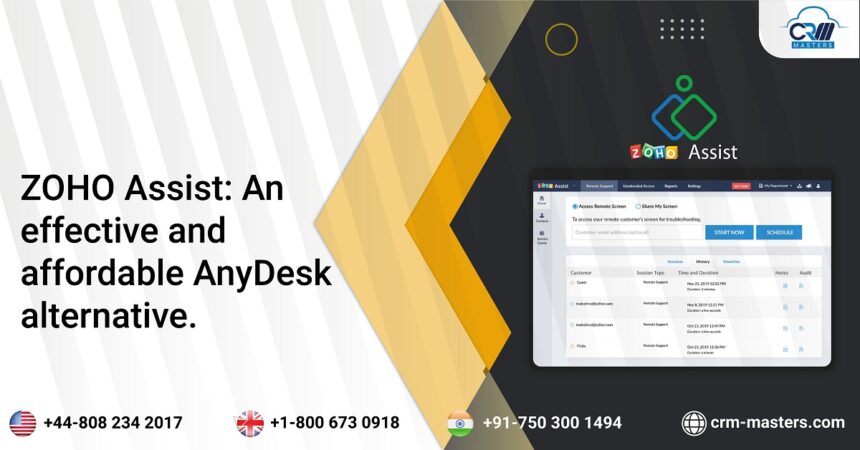 Zoho Assist: The Best Alternative of Anydesk | CRM Masters