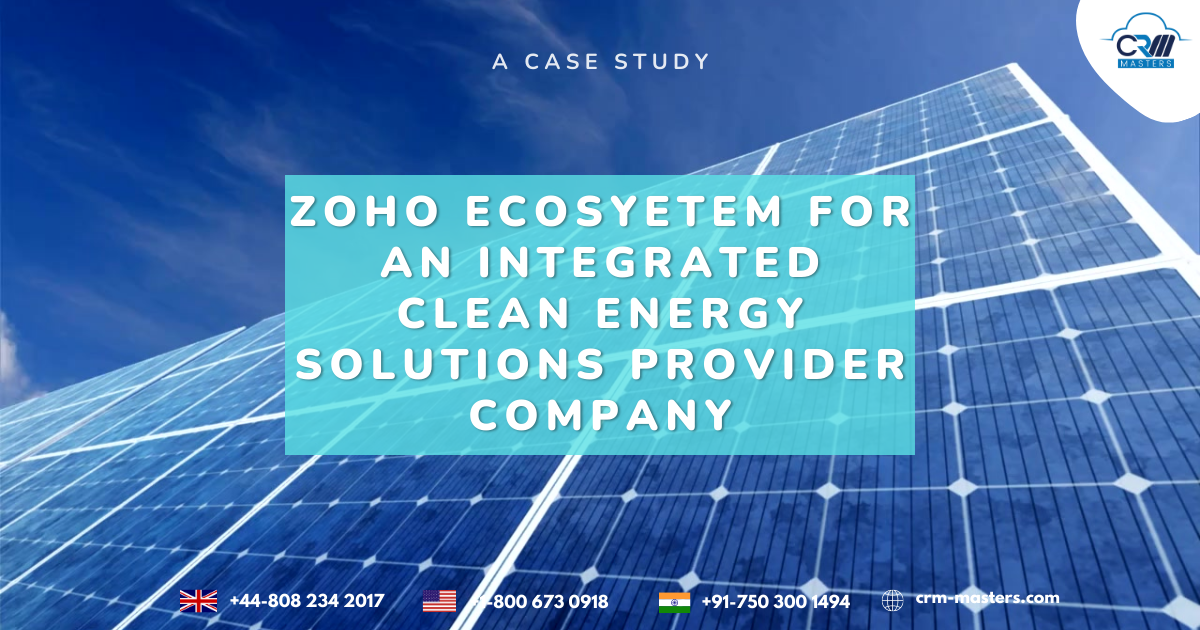 Renewable Energy Sources with Zoho Ecosystem