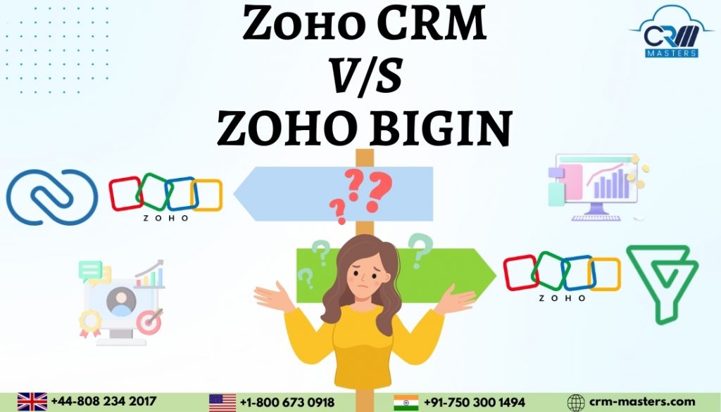 Zoho CRM Vs Zoho Bigin- Which is Right For Your Business Zoho CRM Vs Zoho Bigin- Which is Right For Your Business
